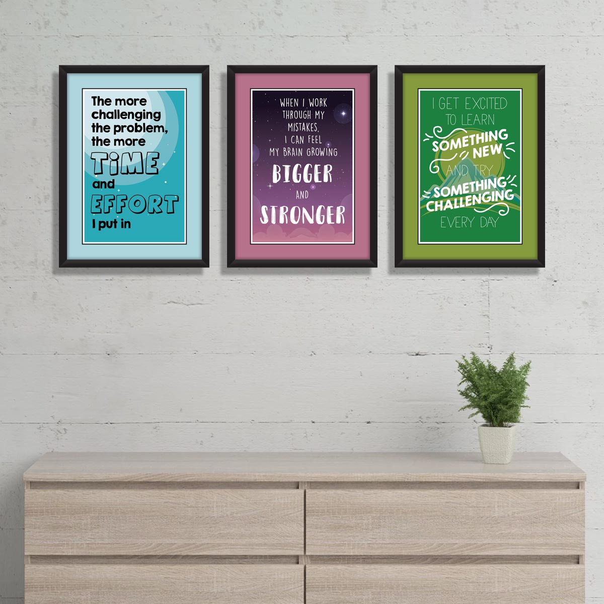 Set of 3 Motivational Quotes 01 – Framer