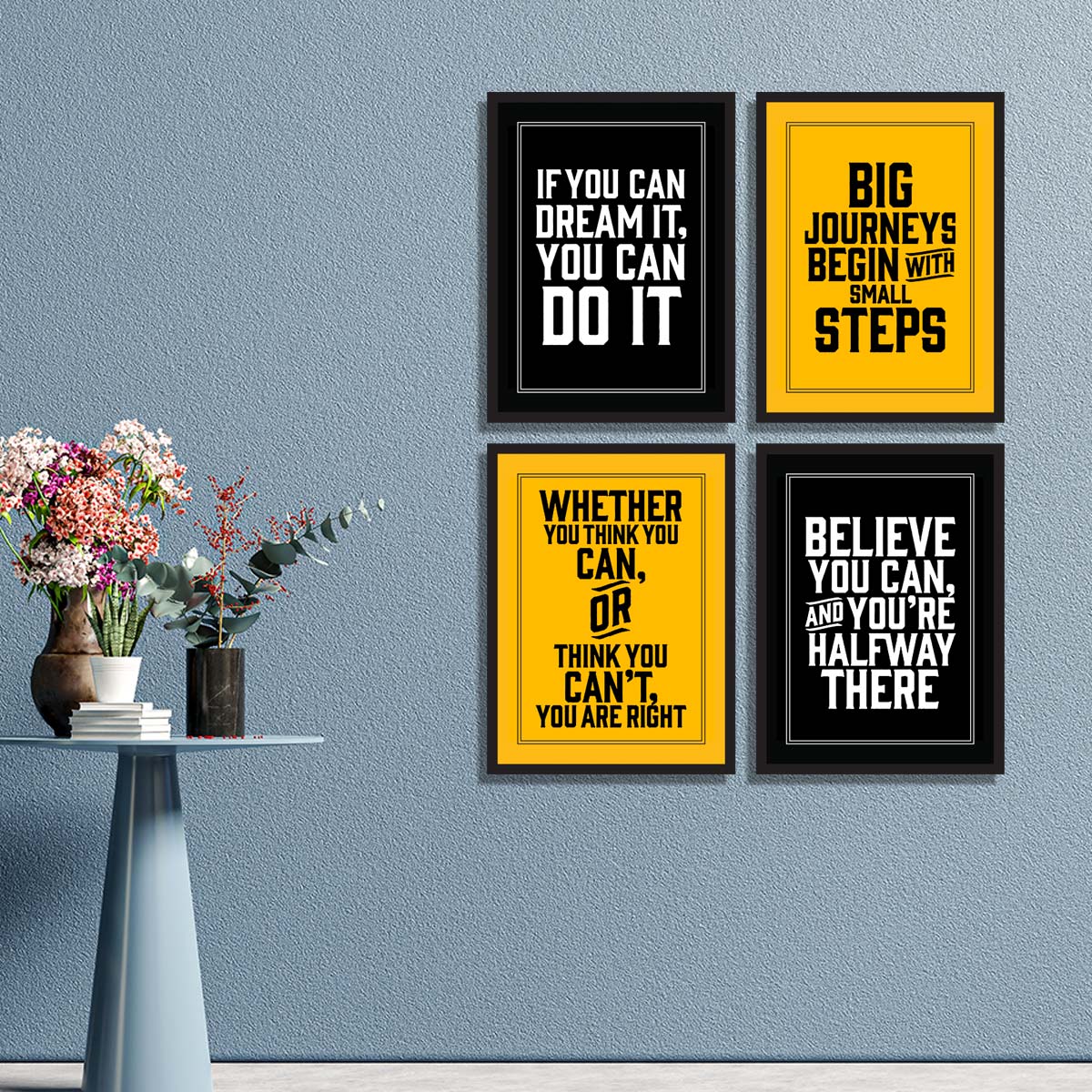 Set of 4 Motivational Quotes 01 – Framer