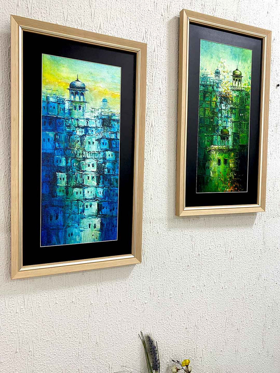 Historical Monuments Painting with Italian Wooden Moulding-18 – Framer