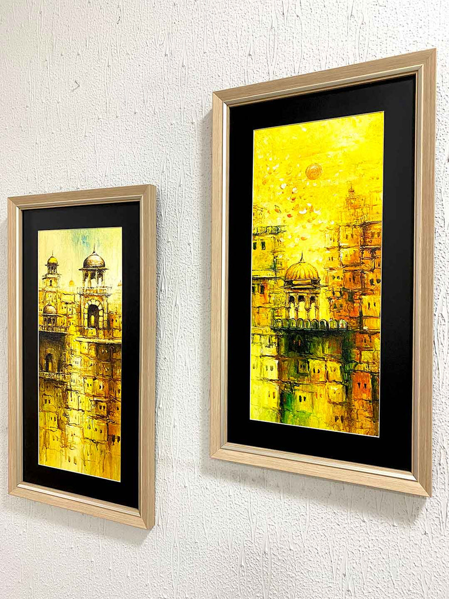 Historical Monuments Painting with Italian Wooden Moulding-23 – Framer