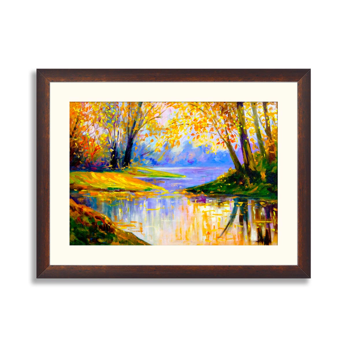 Painting of beautiful autumn forest 02 – Framer