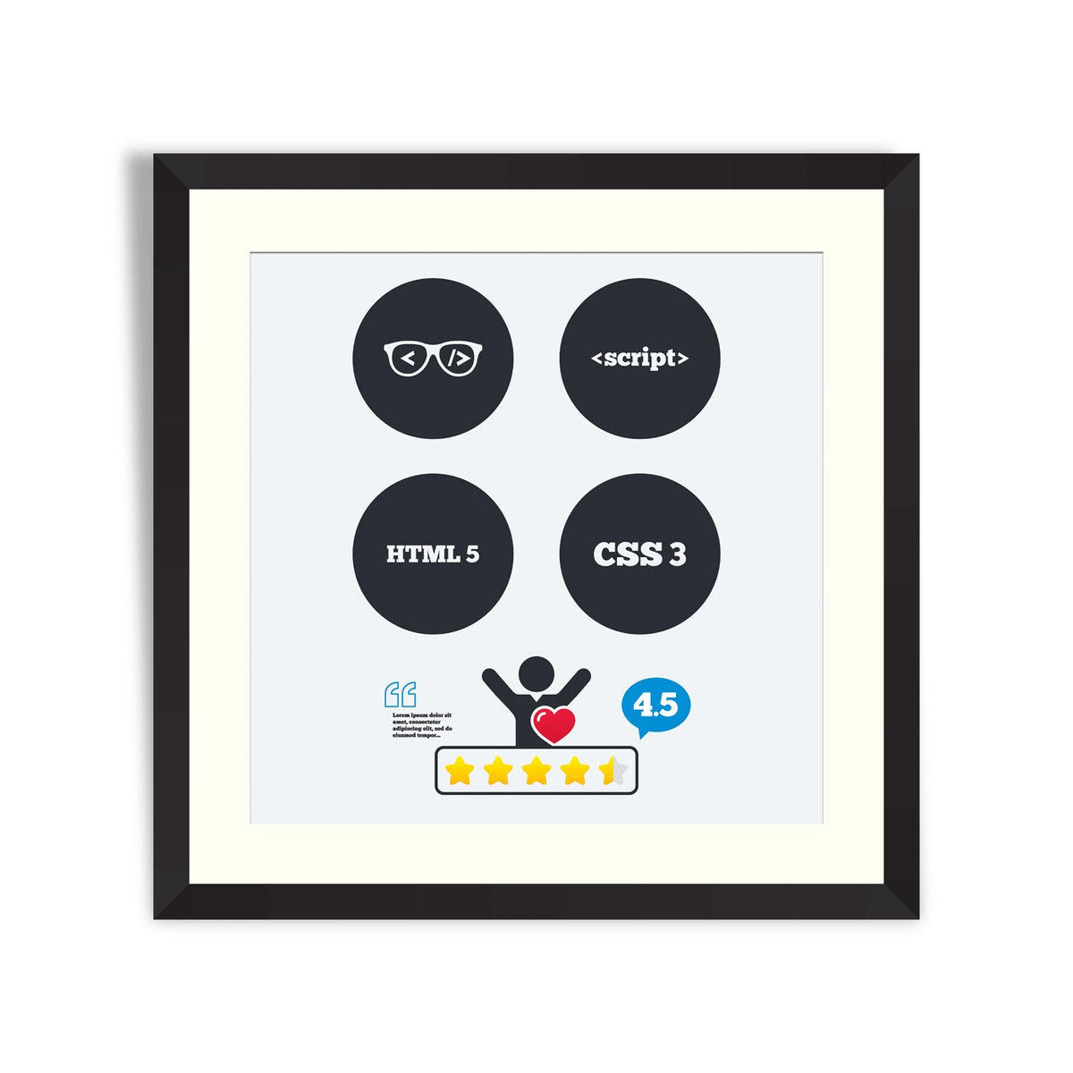 Programmer coder glasses icon – Framer