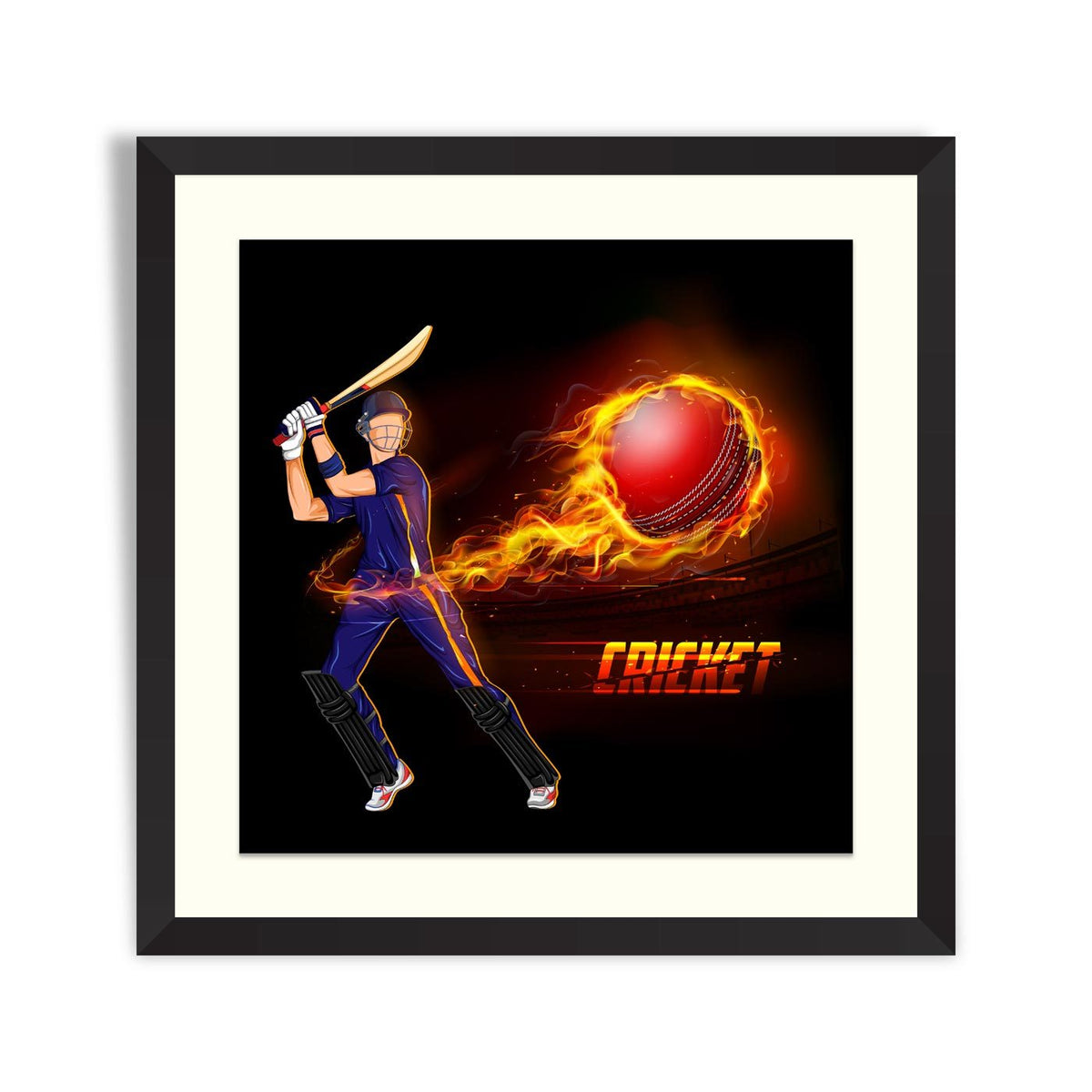 Buy Batsman Playing Cricket Frame Online | Framer.pk