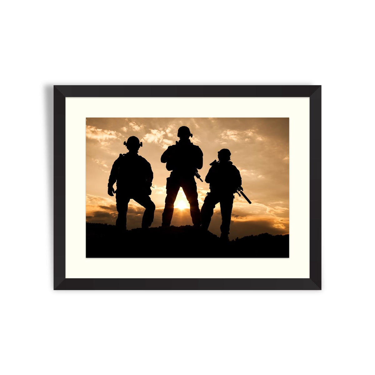 Army rangers on the sunset – Framer