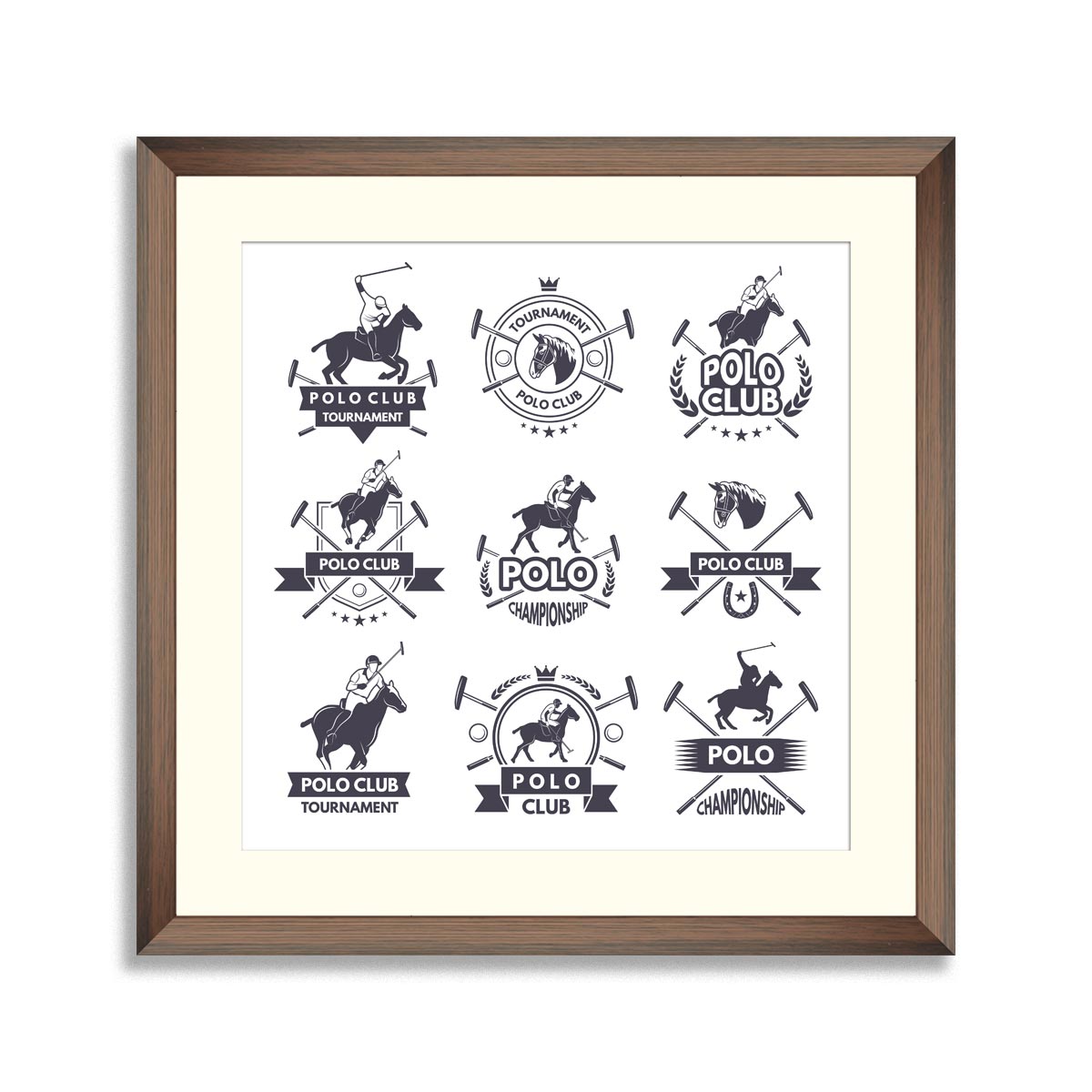 Sport labels for polo games – Framer