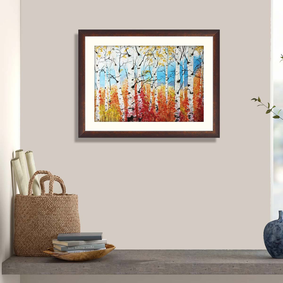 Colorful Birchwood in Autumn – Framer