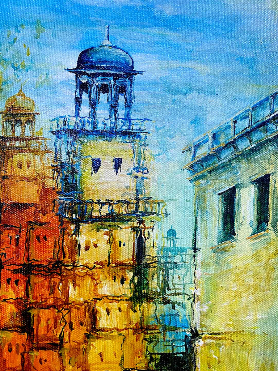 Historical Monuments Painting with Italian Wooden Moulding-19 – Framer