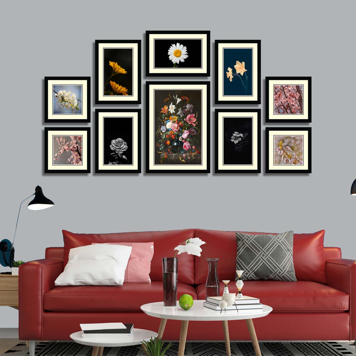 Set of 10 Floral Framed Art – Framer