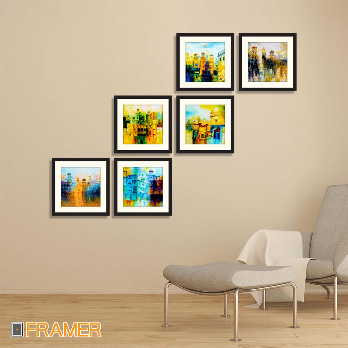 Set of 6 Historical Framed Art | Famous Framed Art - Framer.pk