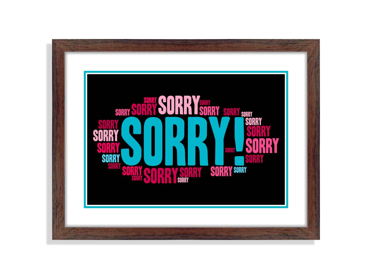 Sorry word cloud – Framer