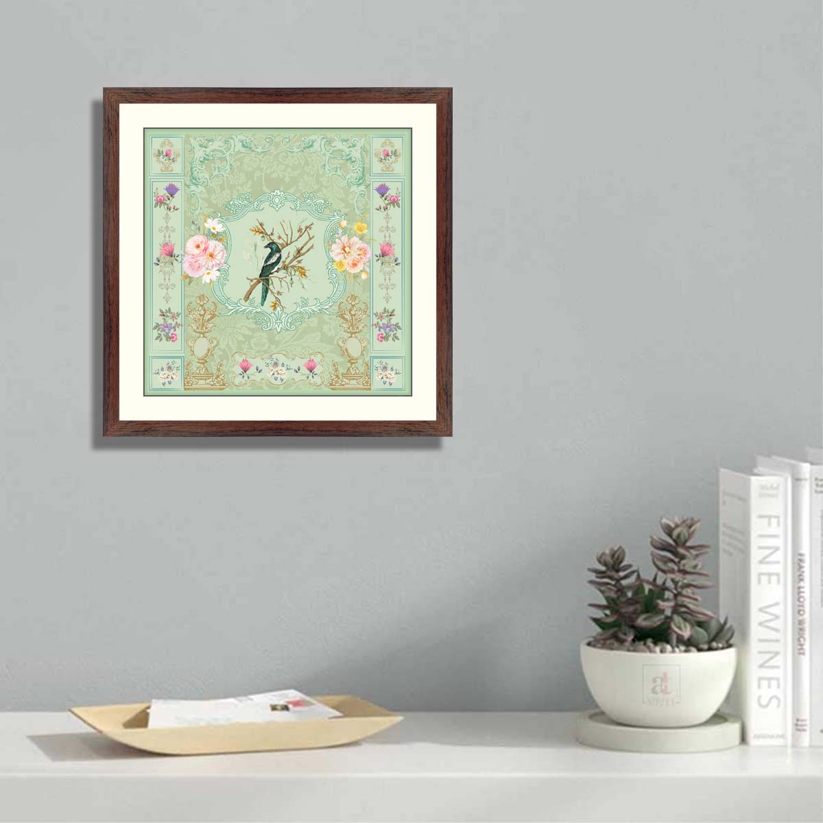 Vintage Victorian pastel floral Art Painting – Framer