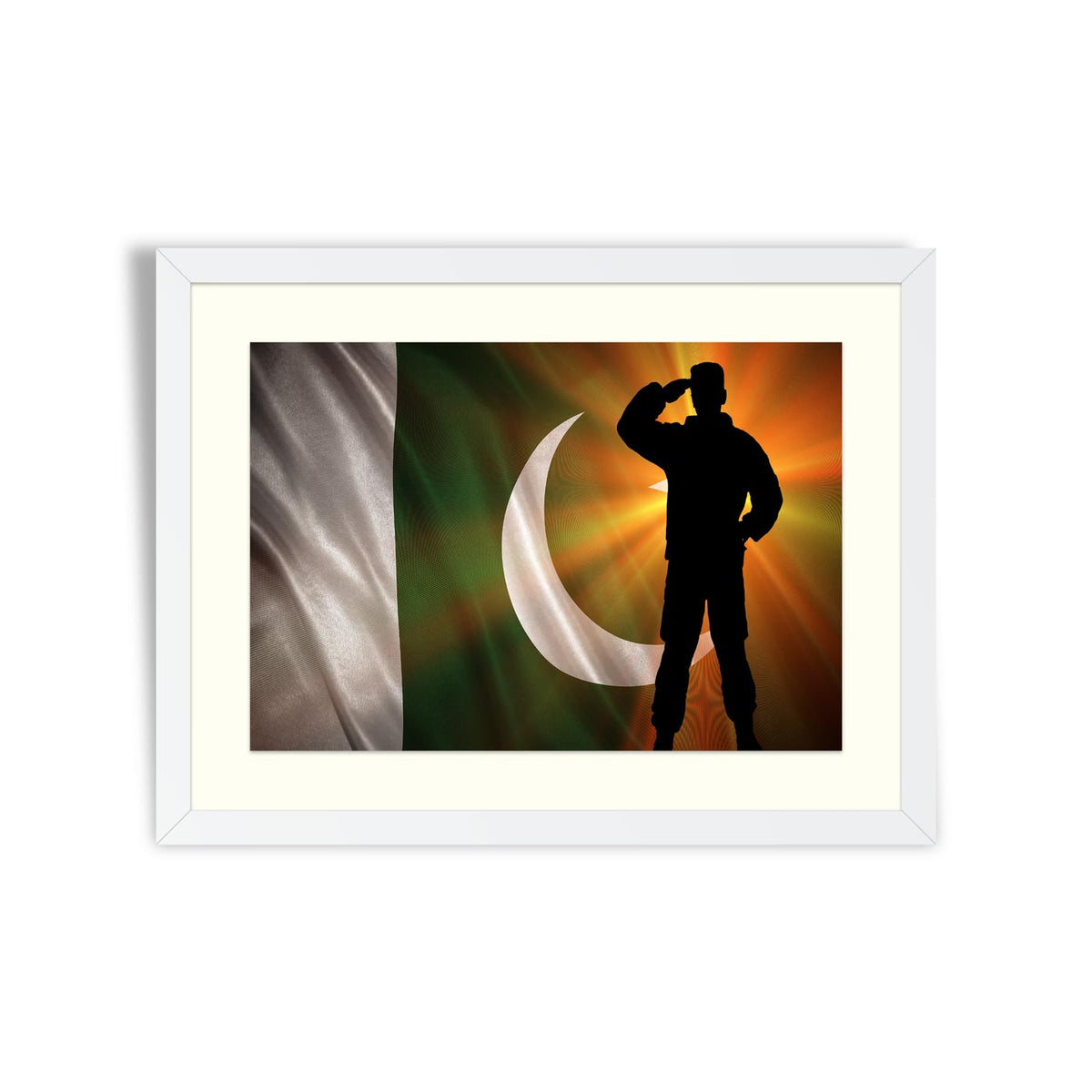 Flag with original proportions. Flag of the Pakistan – Framer