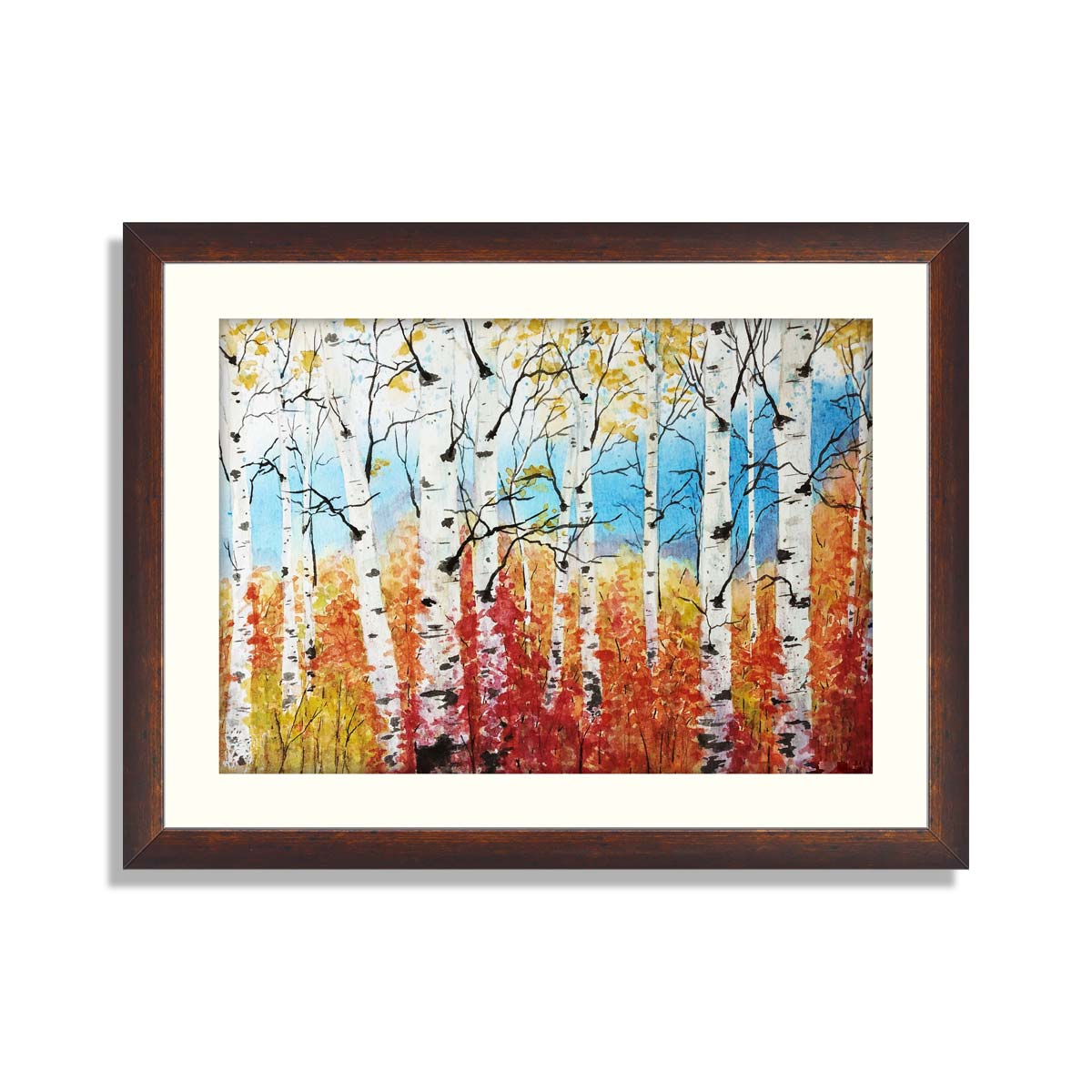 Colorful Birchwood in Autumn – Framer