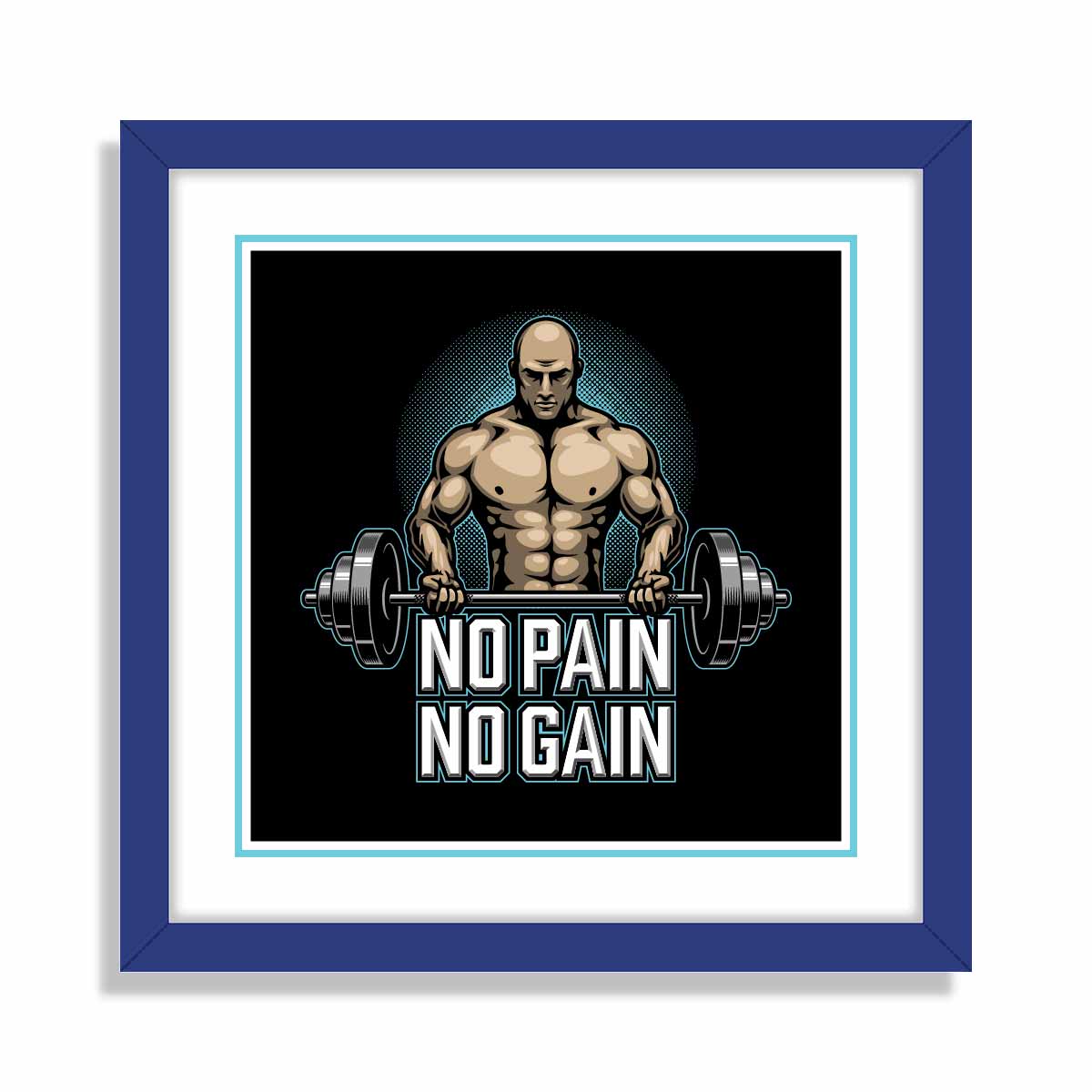 bodybuilding poster with muscle man making exercise – Framer