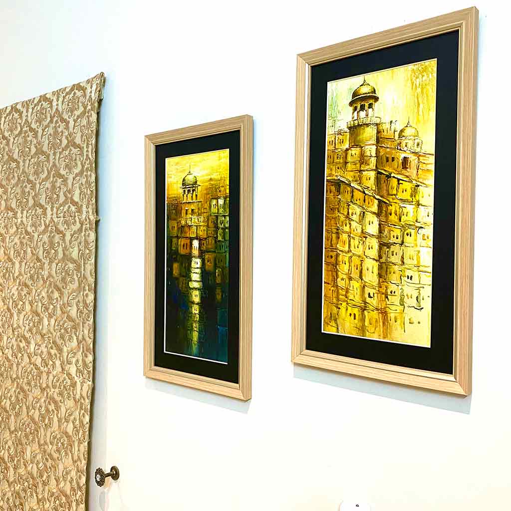 Historical Monuments Painting with Italian Wooden Moulding-11 – Framer