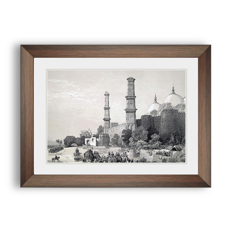 Badshahi Mosque with damaged minarets during Sikh rule – Framer